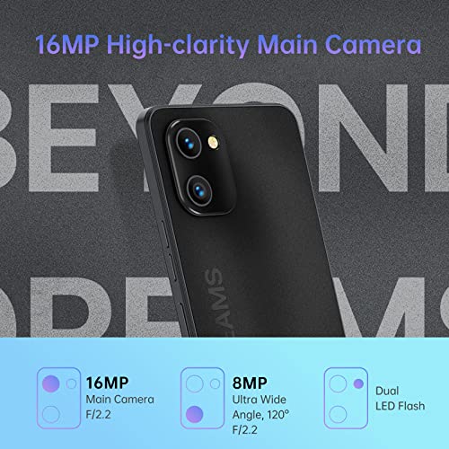 UMIDIGI A13S (4GB+64GB) Unlocked Cell Phone, 6.7" Ultra-Large Full Screen Smartphone with 5150mAh Battery + 16MP AI Dual Camera, Unlocked Android 11 Phone with Dual SIM (Global 4G LTE)