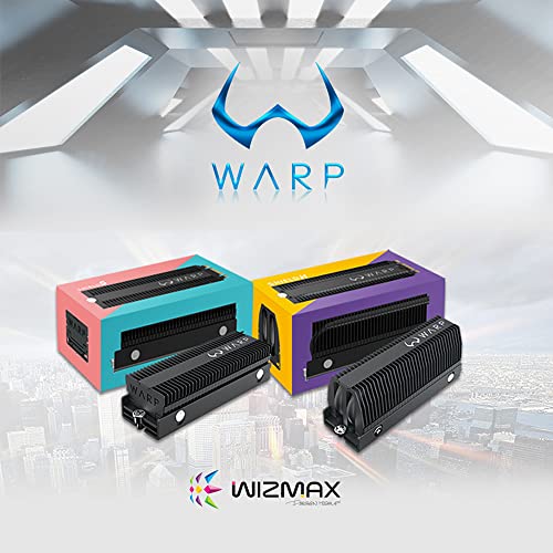 WIZMAX WARP Shield H, M.2 2280 SSD heatsink for Single and Double Side SSD, U-Type Copper Pipe with Thermal pad Heat Sink Computer PC PCIE M2 SSD Cooler,Black