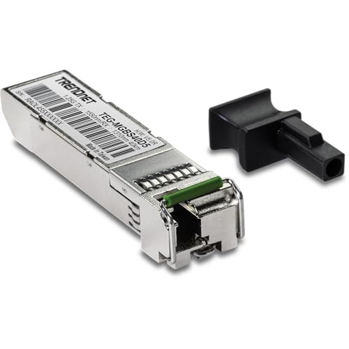 TRENDnet SFP to RJ45 Dual Wavelength Single-Mode LC Module, TEG-MGBS40D5, Must Pair with TEG-MGBS40D3 or a Compatible Module, Up to 40km (24.9 miles), Standard SFP Slot Compatible, Lifetime Protection