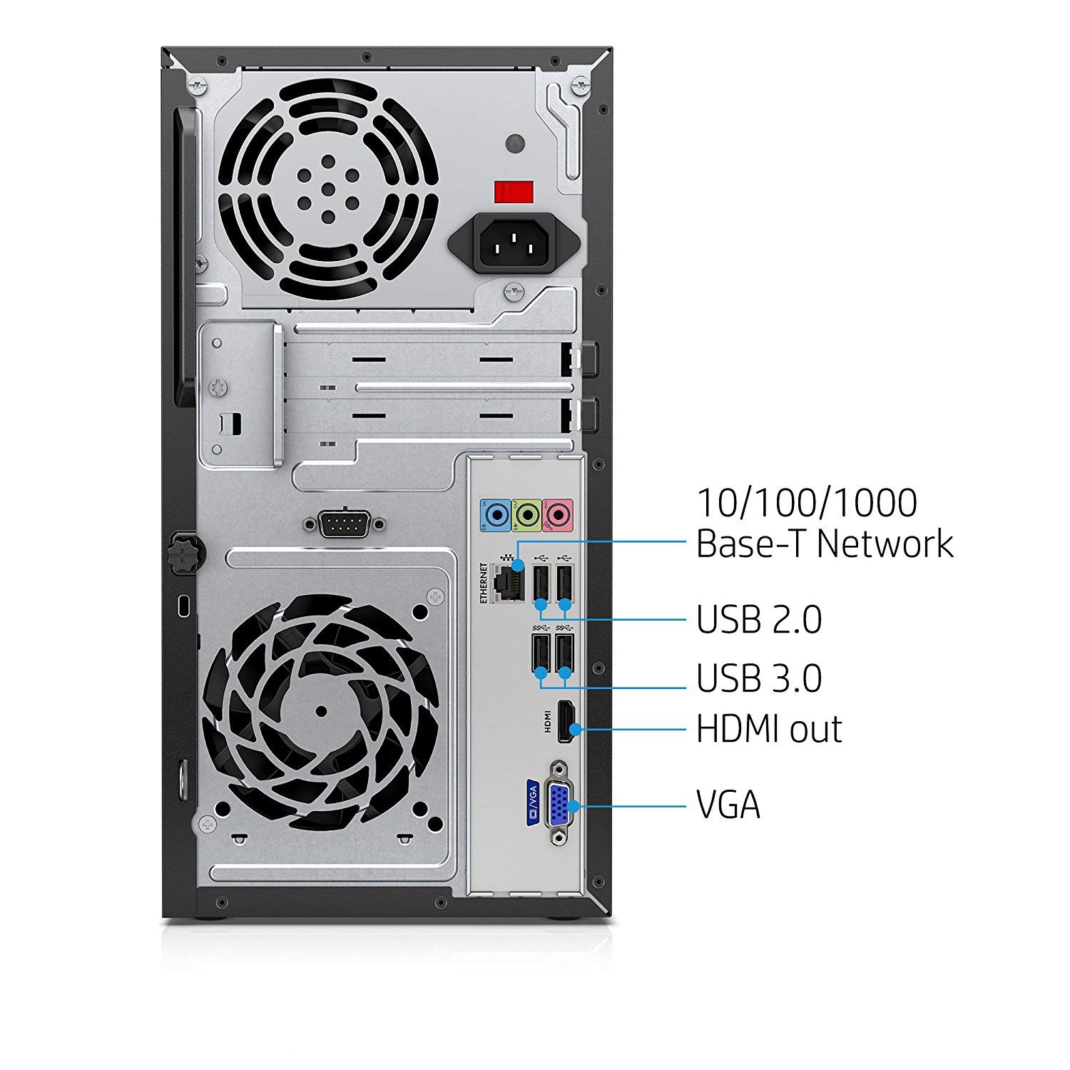 New HP Pavilion Desktop Computer 570, Intel Core i5-7400, 8GB RAM, 128SSD and 1TB HD, Windows 10