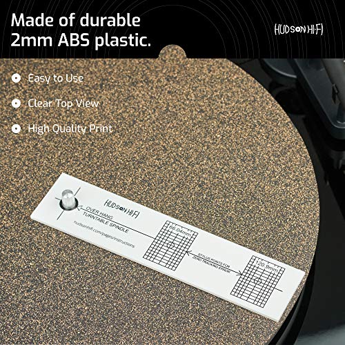 Turntable Phonograph LP Phono Cartridge Stylus Alignment Protractor Tool–High Contrast (VTA Sold Separately)