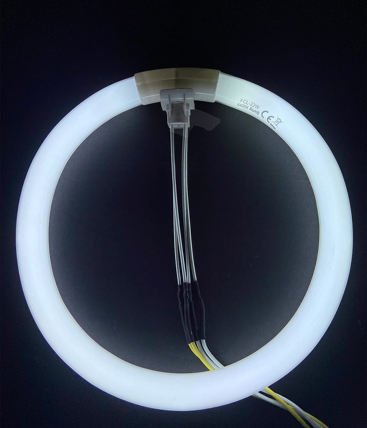 Konideke 7.25 Inch T5 22W Circular Fluorescent Light Bulb 6400K FC22 Round lamp Replacement for Zadro Floxite Rialto Makeup Magnifying Vanity Mirror