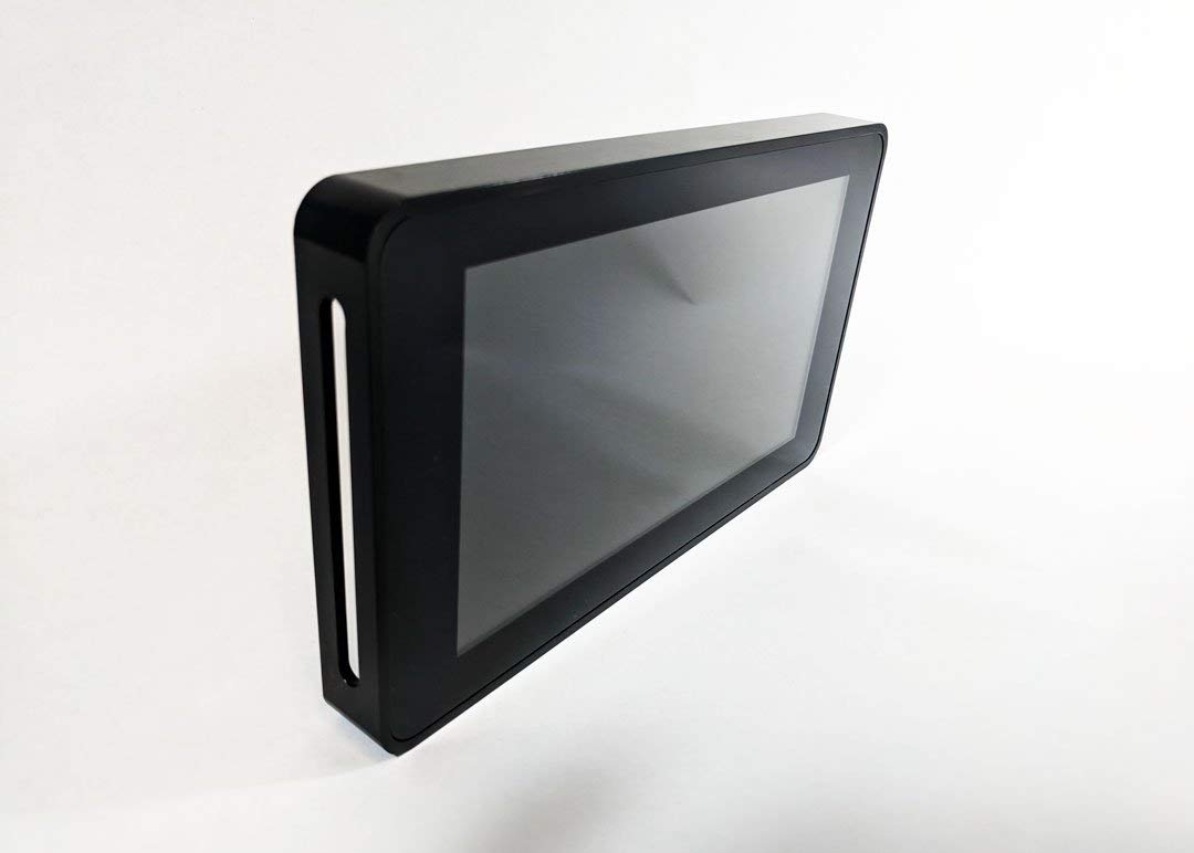 Professional Wall Mount for Raspberry Pi Touchscreen (Black Anodized Aluminum)
