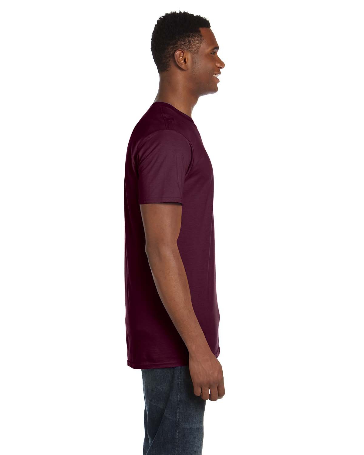Hanes mens Nano Premium Cotton T-shirt (Pack of 2) T Shirt, Maroon, XX-Large US