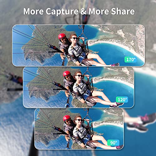 TIMNUT 4K/30fps Action Camera Waterproof - 131ft/40m Ultra HD Underwater Camera EIS, WiFi Camera 170°Wide Angle Full Sports Camera,20MP Helmet Bike Camera with 2.4G Remote Control 2 Batteries