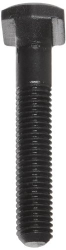 Te-Co 46201 Black Oxide Medium Carbon Steel T-Bolt, 3/8"-16 TPI, 1" Thread Length, 1-1/2" Length, 11/16" x 11/16" x 1/4" Head, 3/8" Table Slot (Pack of 2)