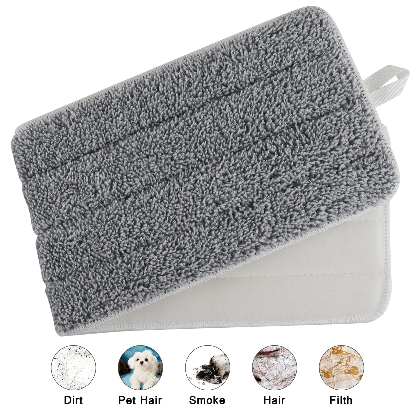 Microfiber Replacement Mop Pad:18 Inches Mop Pad for Rubbermaid Commercial Mop Head - Use Wet & Dry Home & Commercial Cleaning Refills - Reusable Floor Mop Pads