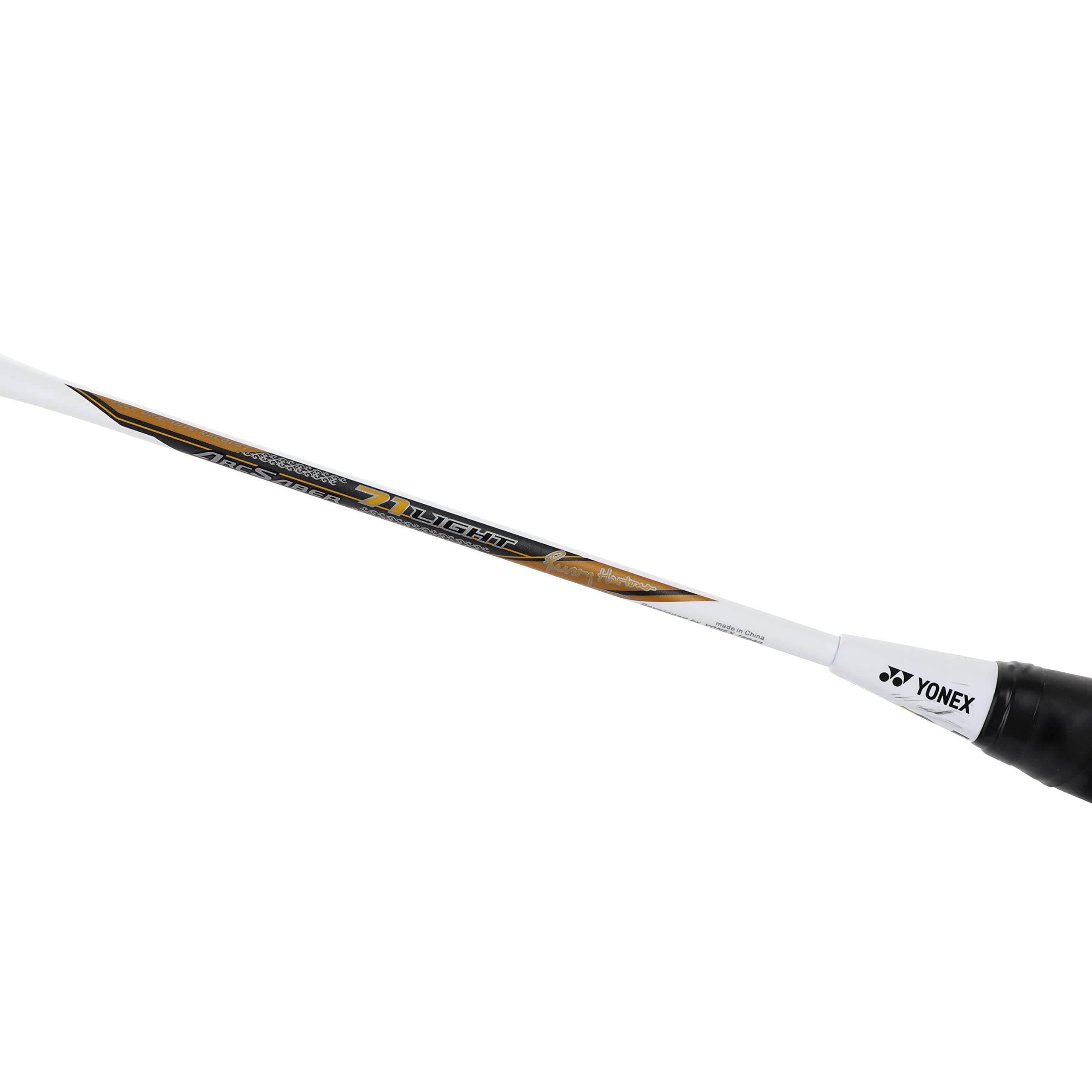 Yonex Arcsaber 71 Light Graphite Badminton Raquet with Free Full Cover (77 Grams, 30 lbs Tension) (71 White)