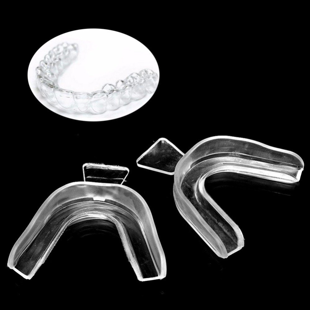 VECANCE 4PCS Transparent Silicone Thermoform Moldable Dental Mouth Guard, Whitening Teeth Trays Whitener Mouth Guard Care Oral Hygiene Bleaching Tooth Tool