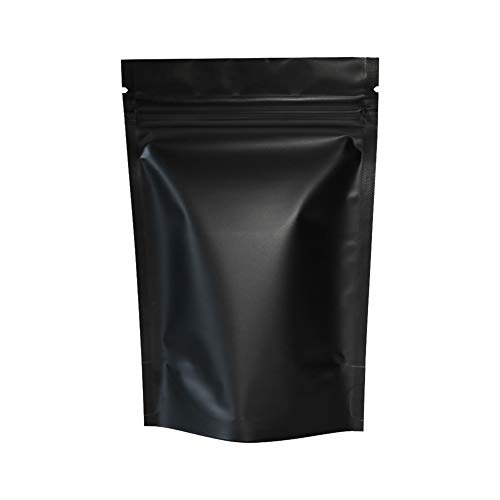 QQ Studio 100PCS Matte Double-Sided Colored Stand-Up Resealable QuickQlick⢠Bags (8.5x13cm (3.3x5.1"), Black)