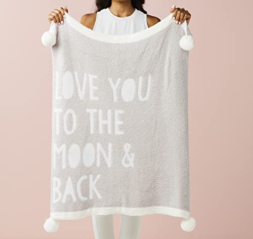 Mud Pie Children's Nursery Chenille Blanket, Love You, 34" x 28"