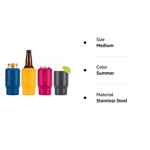 REDUCE 14 oz. Vacuum Insulated Stainless Steel Drink Cooler, 4 Pack (Summer)