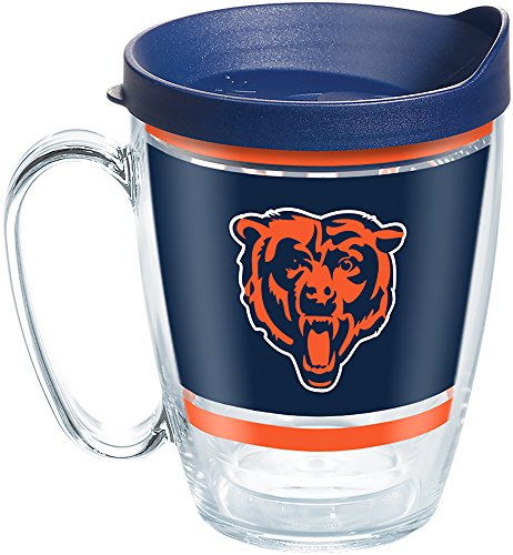 Tervis Made in USA Double Walled NFL Chicago Bears Insulated Tumbler Cup Keeps Drinks Cold & Hot, 16oz Mug, Legend