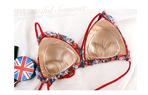 UPSTORE 1Pair Silicone Gel Triangle Shaped Bra Inserts Breast Chest Swimsuit Pads Enhancers Push-up Molding Pad A to D Cup for Bikini (Clear)