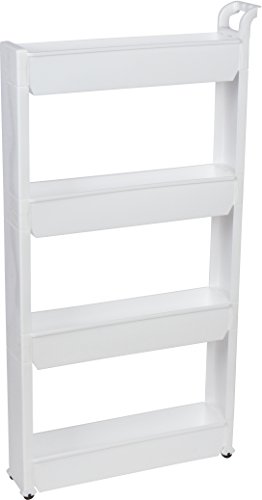 Trademark Innovations 21" x 4.7" Wide Slim Slide Out Storage Tower for Laundry, Bathroom, or Kitchen