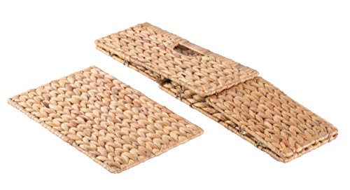 Vintiquewise Foldable Natural Water Hyacinth Storage Bin, Small