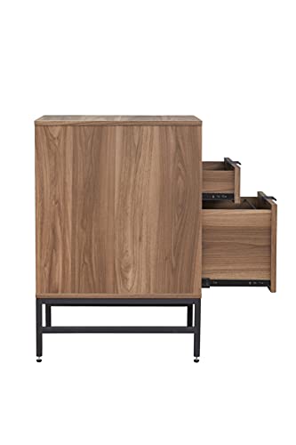 Unique Furniture Wilbert File Cabinet, Walnut