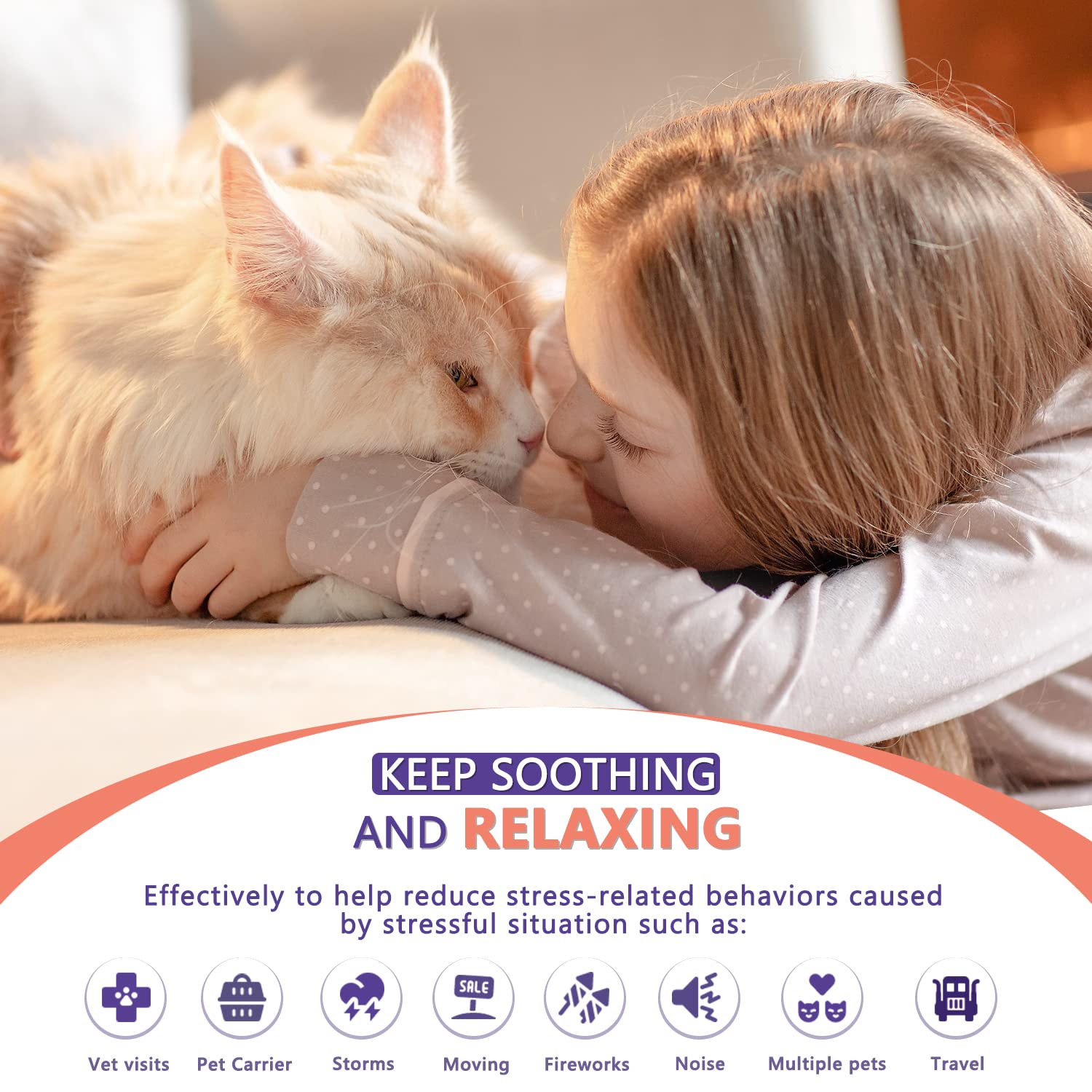 OCSOSO 3-Pack Pheromone Calming Collars for Cats Offers Long-Lasting Calming Relief - Ideal for Reducing Anxiety and Stress Related Behaviors!