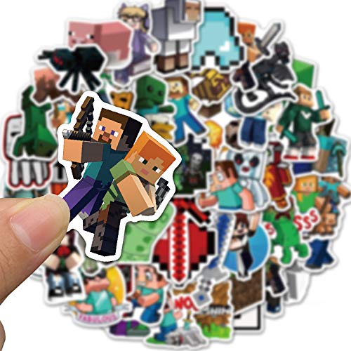 Minecraft Stickers Decals 50 Pack Video Game Theme Funny Stickers for Minecraft Lovers Best Gift