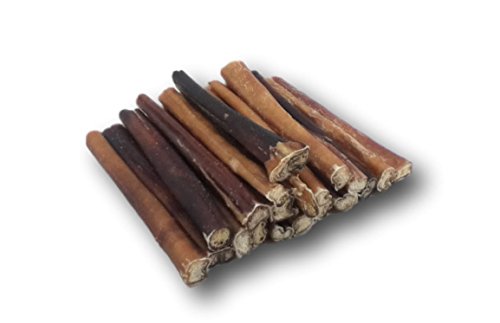 Top Dog Chews - Thick 6 Inch Bully Sticks, 100% Natural Beef, Free Range, Grass Fed, High Protein, Supports Dental Health & Easily Digestible, Dog Treat for Small, Medium & Large Dogs, 12 Pack