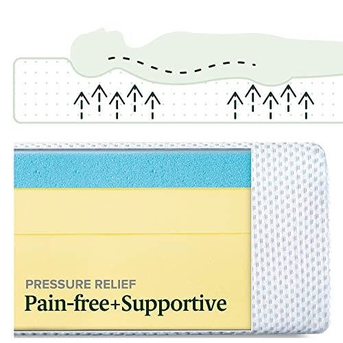 ZINUS 12 Inch Green Tea Cooling Gel Memory Foam Mattress and Heavy Duty SmartBase Metal Mattress Foundation Set / Bed and Mattress Set / No Box Spring Needed / Mattress in a Box, Twin