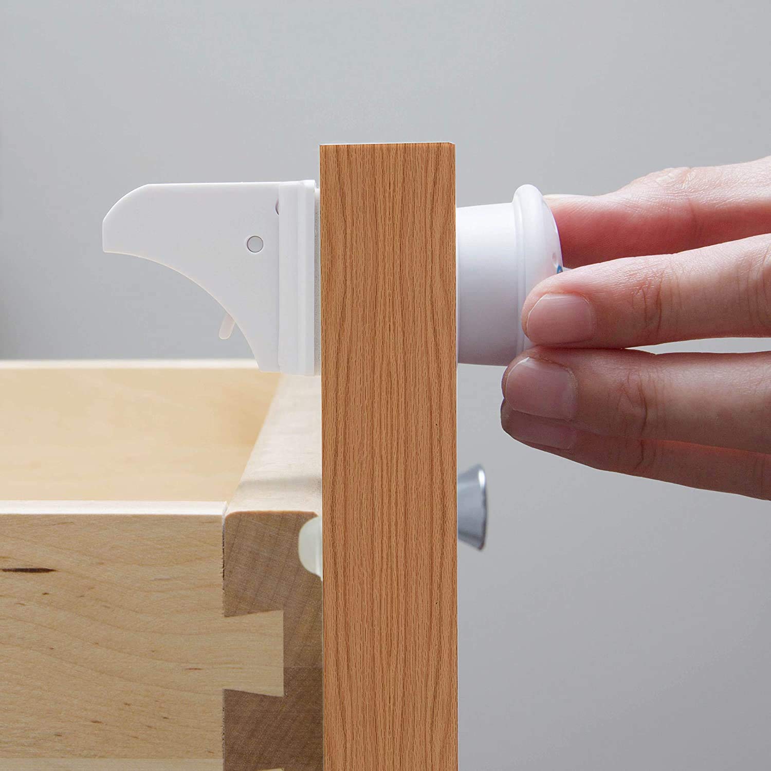 Enovoe Magnetic Locks - 24 Locks + 4 Keys - Magnetic Baby Safety Cabinet and Drawer Locks Child Proof Your Kitchen and are Easy to Install - No Drill, Tools or Screws Needed