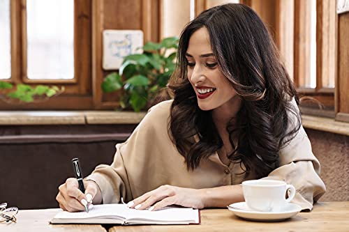 Wordsworth & Black Gel Rollerball Pen [Black Chrome], Journaling, Note-Taking, Business, Professional, Executive Writing Pens; Perfect Roller Ball Pen Gift for Men and Women