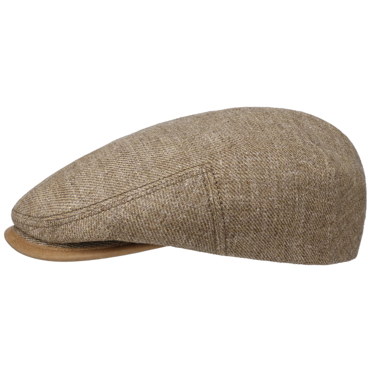 Stetson Kent Merrick Linen Flat Cap Men Brown-Mottled 7 1/2