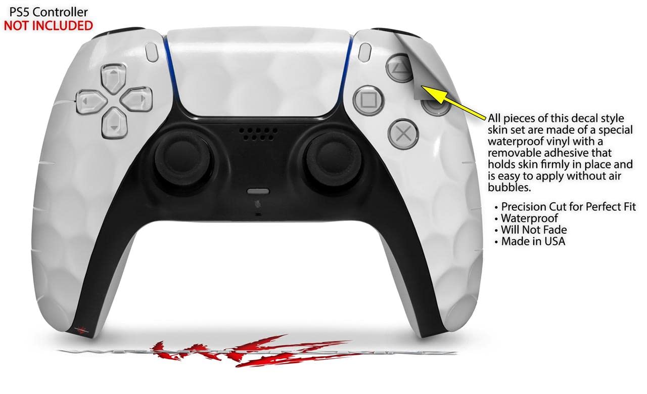 WraptorSkinz Skin Wrap compatible with Sony PS5 DualSense Controller Golf Ball (CONTROLLER NOT INCLUDED)
