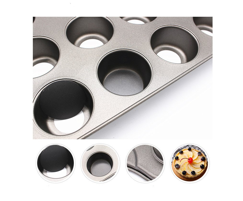 Shekure 12 Cups Mini Cheesecake Pan, springform Pan,bundt cake pan,Baking Dishes