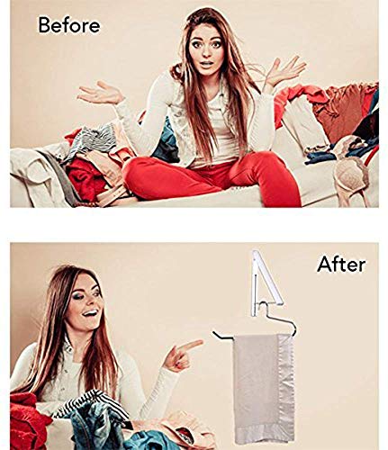 Stock Your Home Single Foldable Clothing Rack, Wall-Mounted Retractable Clothes Hanger for Laundry Dryer Room, Hanging Drying Rod, Small Collapsible Folding Garment Racks, Dorm Accessories (White)