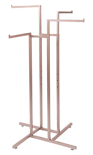 SSWBasics 4-Way Clothing Rack with Straight Arms (Rose Gold)