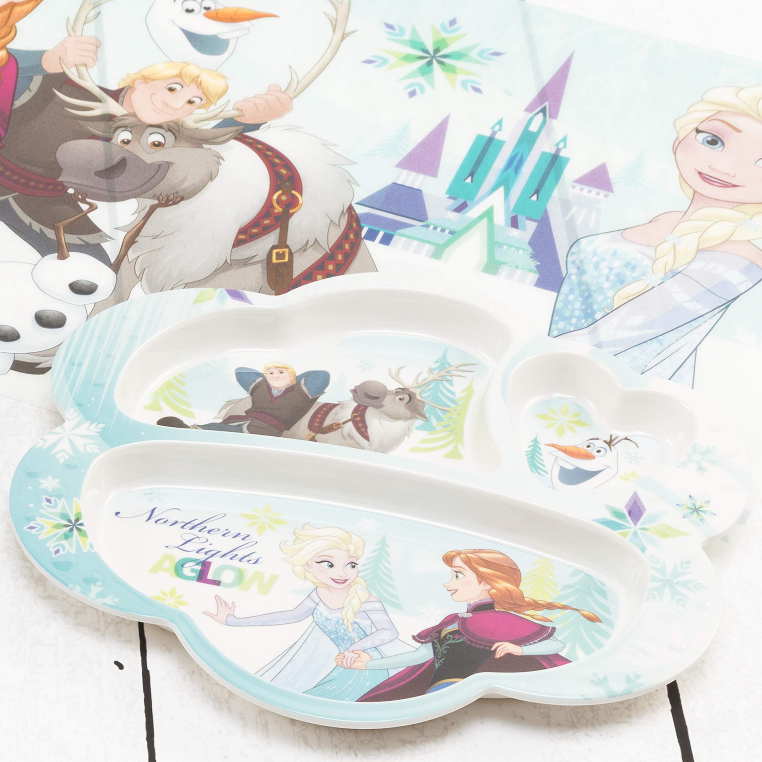 Zak Designs Disney Kids Divided Plates, Frozen Girl (FZNC-0010)