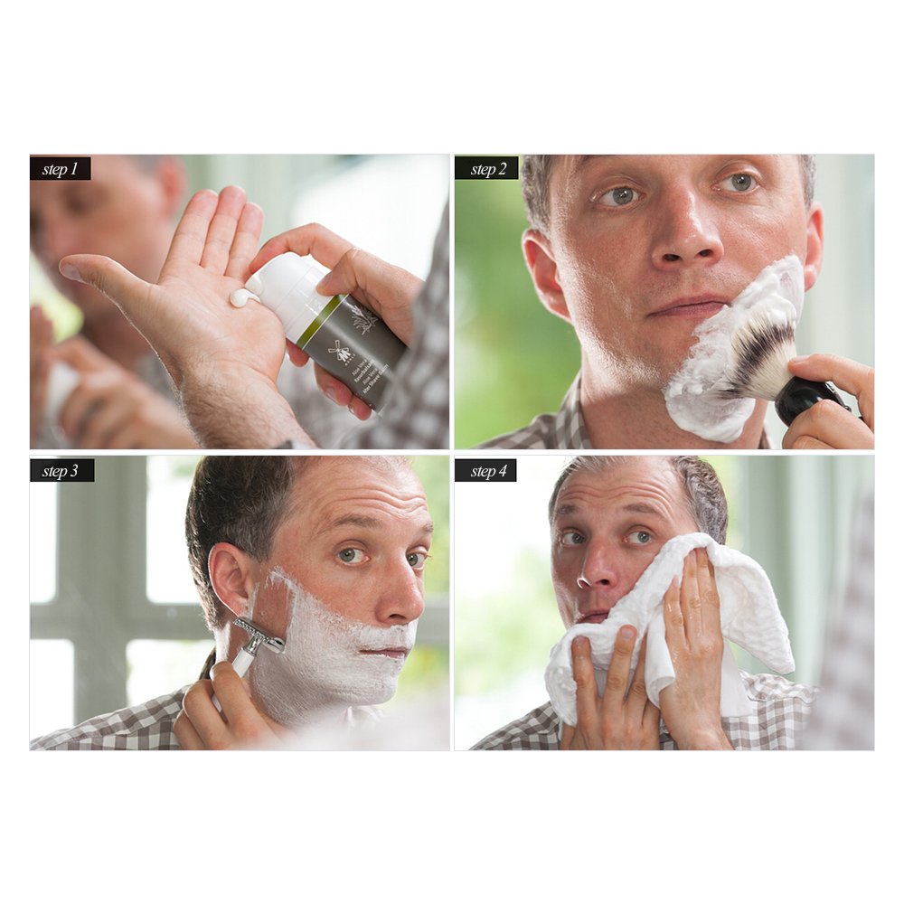 Safety Razor Metal Double-edged Shaving Razor Manual Mustache Removal Traditional Shaving Tool with 20Pcs Razor Blades for Hotel Home Travel (Silver)