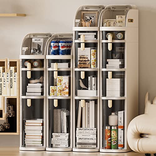 Slim Rolling Storage Cart,Bathroom Storage Organizer,Laundry Room Organization,3 Tier Mobile Utility Cart for Bathroom, Kitchen, Laundry, Office, Narrow Places,4 Tier