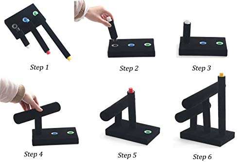 Wuligirl 3 Tier T-Bar Bracelet Jewelry Display Stand Bangle Organizer Storage Holder Velvet Black (3T Bar)