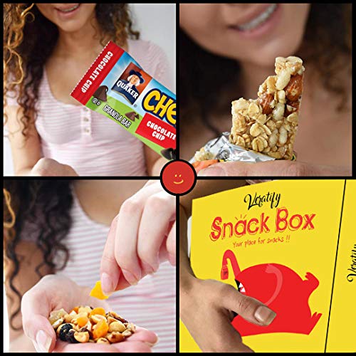 Veratify - Healthy Snacks To Go, Healthy Mixed Snack Box & Snacks Gift Variety Pack – Arrangement for office or Home – Granola Bars, Care Package (66 Count)