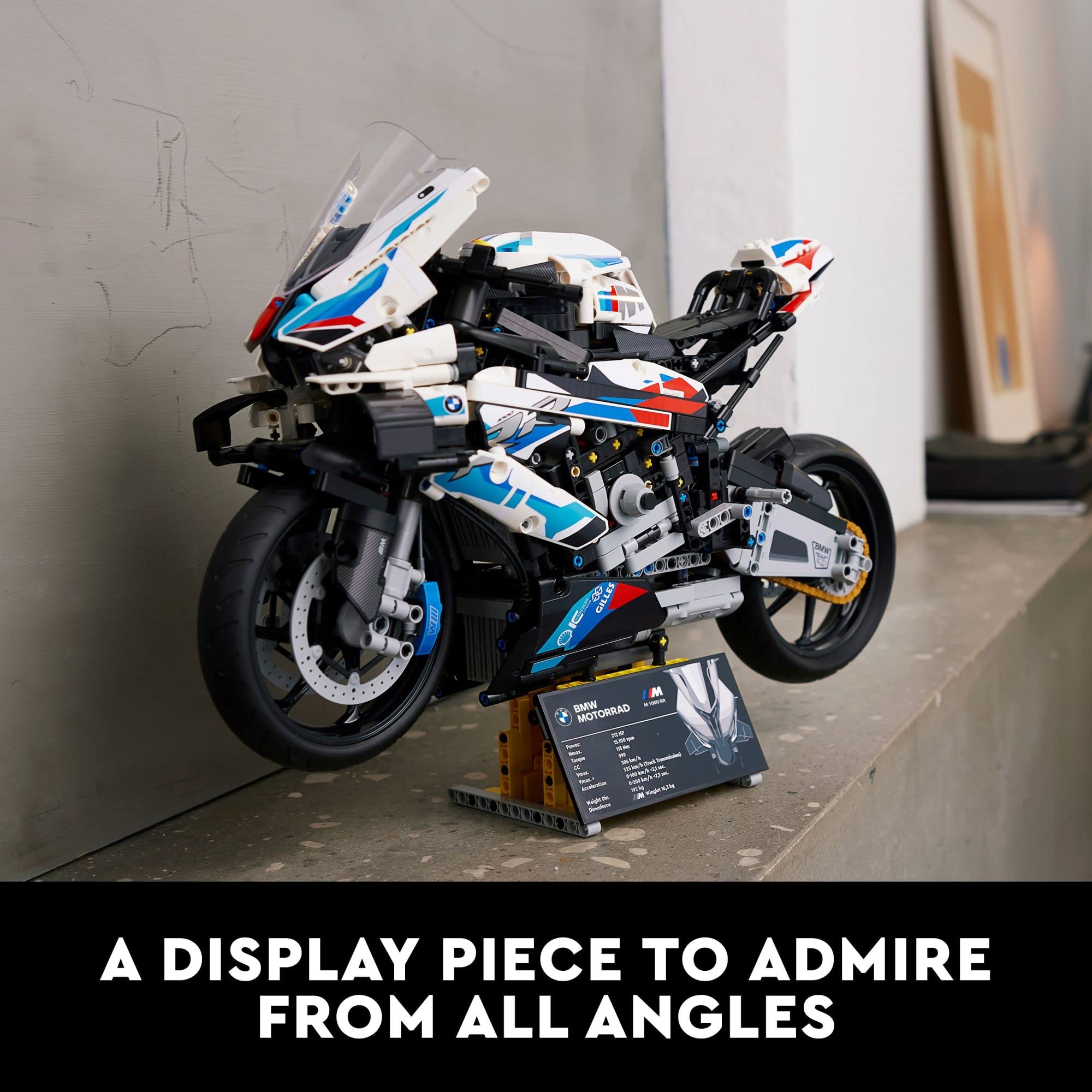 LEGO Technic BMW M 1000 RR 42130 Motorcycle Model Kit for Adults, Build and Display Motorcycle Set with Authentic Features, Motorcycle Gift Idea