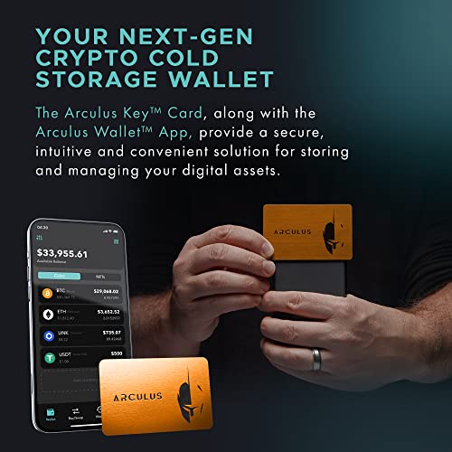 Sleek Orange Arculus Key Card - Secure & Convenient Crypto Wallet for Digital Asset Cold Storage. Crypto Cold Wallet for Cryptocurrency & NFTs - a Offline Wallet for Crypto w/ 3-Factor Authentication