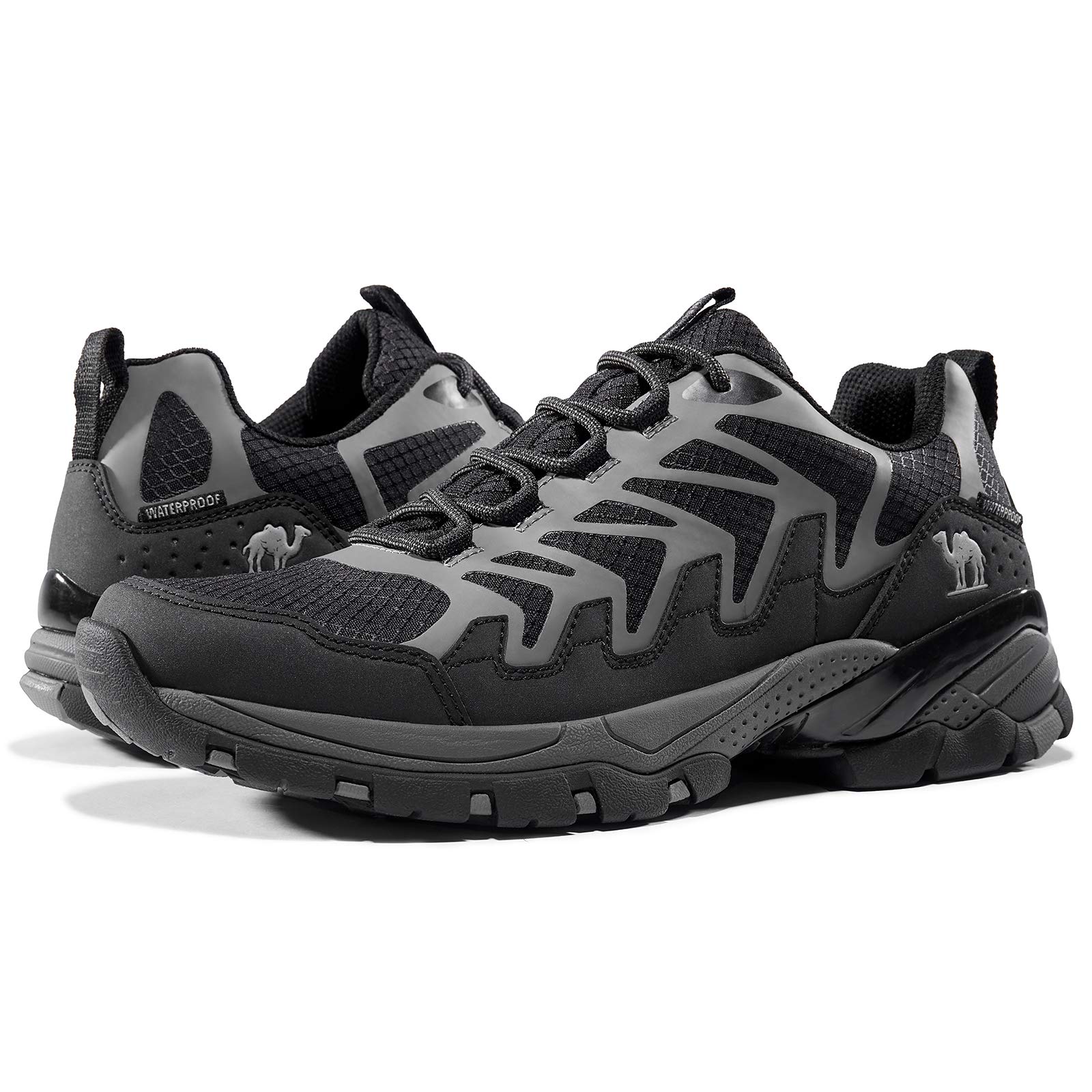 CAMEL CROWN Men Hiking Shoes Lightweight Low Top Hiking Boots Breathable Waterproof Sneakers for Trail Outdoor