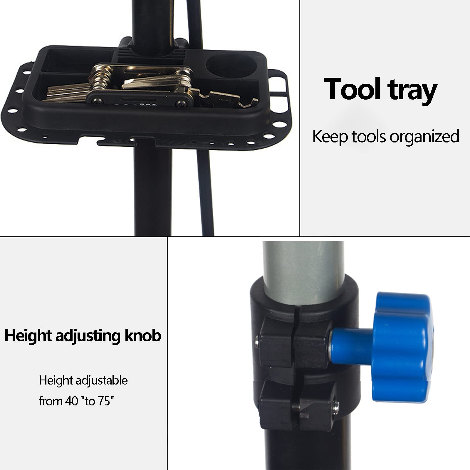 Rishaca Bike Stand Floor, Seat Stay and Chain Stay Support Bicycle Stand Rack, Bike Stands for Indoor Storage