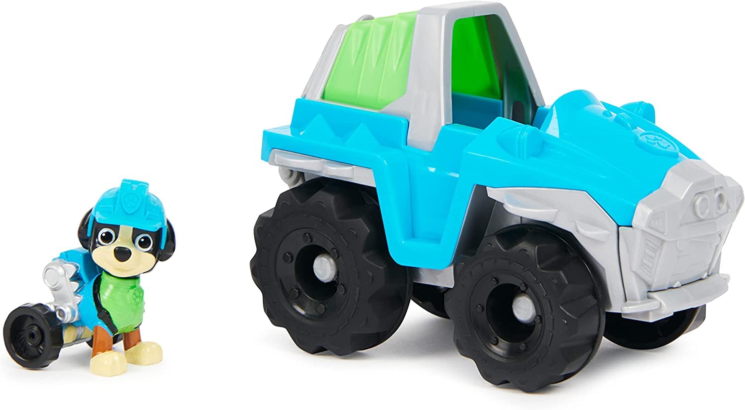 Paw Patrol Everest’s Snow Plow & Paw Patrol, Rex’s Dinosaur Rescue Vehicle with Collectible Action Figure Bundle
