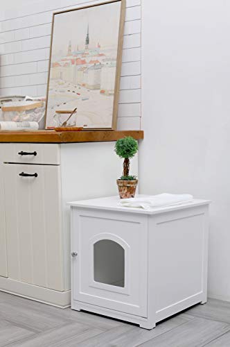 zoovilla Kitty Litter Loo β Hidden Litter Box Furniture, White