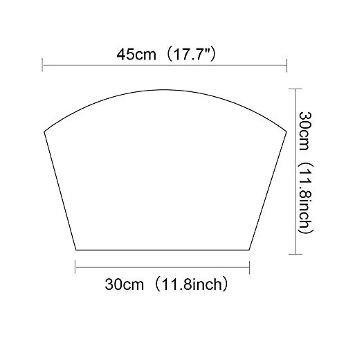 SHACOS Round Table Placemats Set of 4 Wedge Placemats Heat Resistant Round Table Mats Wipe Clean (4, Tan)