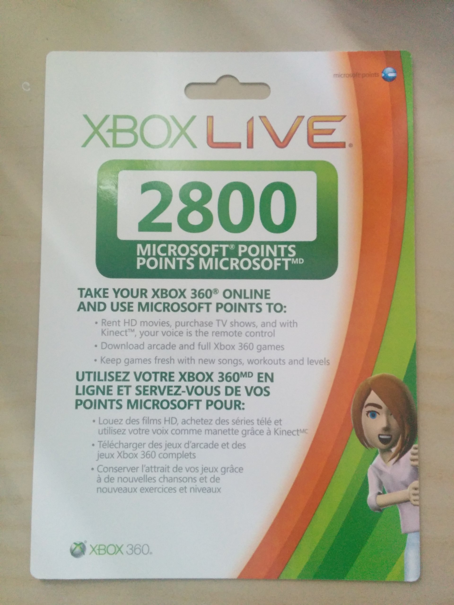 Microsoft Xbox 360 Live Points Retail