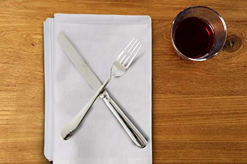 Urban Villa Dinner Napkins White Cloth Napkins Set of 12 Dinner Napkins 20X20 in Cotton Dinner Napkins Everyday Use Oversized Cloth Napkins with Mitered Corners 1 in Hemmed Dinner Napkins