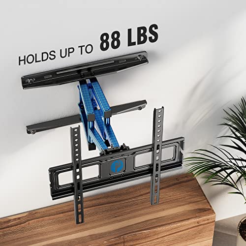 TV Wall Mount Full Motion Articulating Swivel Extension for Most 26-65 Inch Flat Curved TVs with Max VESA 400x400mm up to 88lbs, Wall Mount TV Bracket fits 12,16 inch Wood Stud by Pipishell