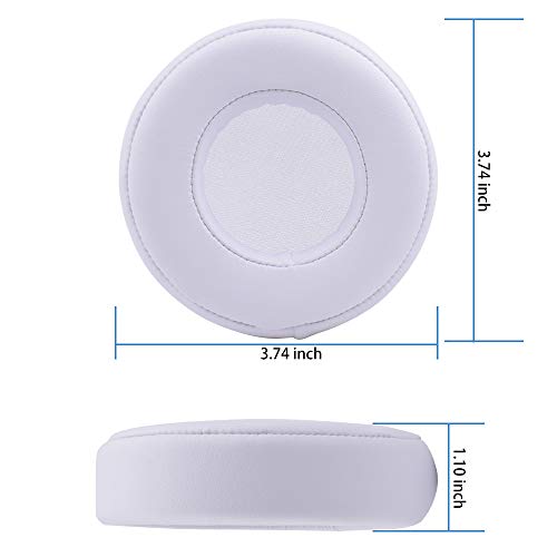 Toeasor Replacement Ear Earpads Ear Pad Ear Cushion Cover Repair Parts Compatible with Beats by Dr Dre Pro Detox Headphones(White)