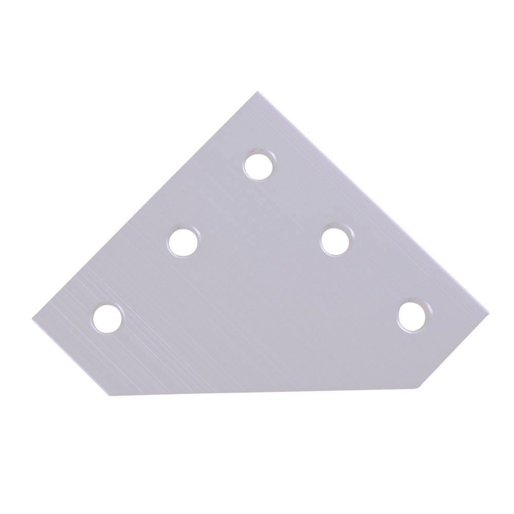 Mergorun,3D Printer 90 Degree 60 x 60 x 4MM L Type with 5 Hole Joining Plates for CNC 2020 V-Slot Aluminum Profiles Pack of 10