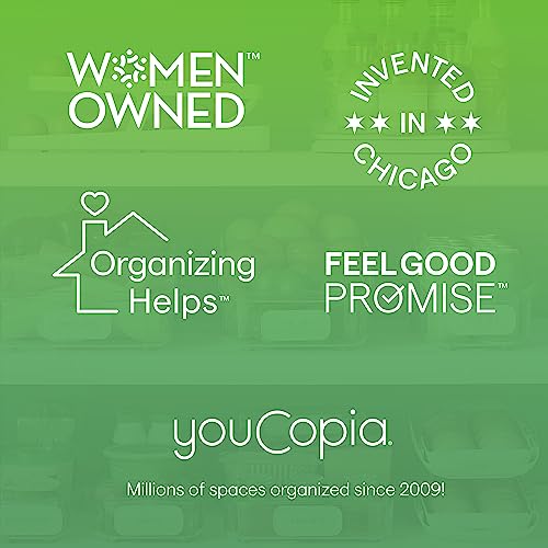 YouCopia RollOut Fridge Drawer 6", BPA-Free Clear Rolling Refrigerator Organizer Bin with Adjustable Dividers and Handles for Produce, Food, Meal and Snack Storage